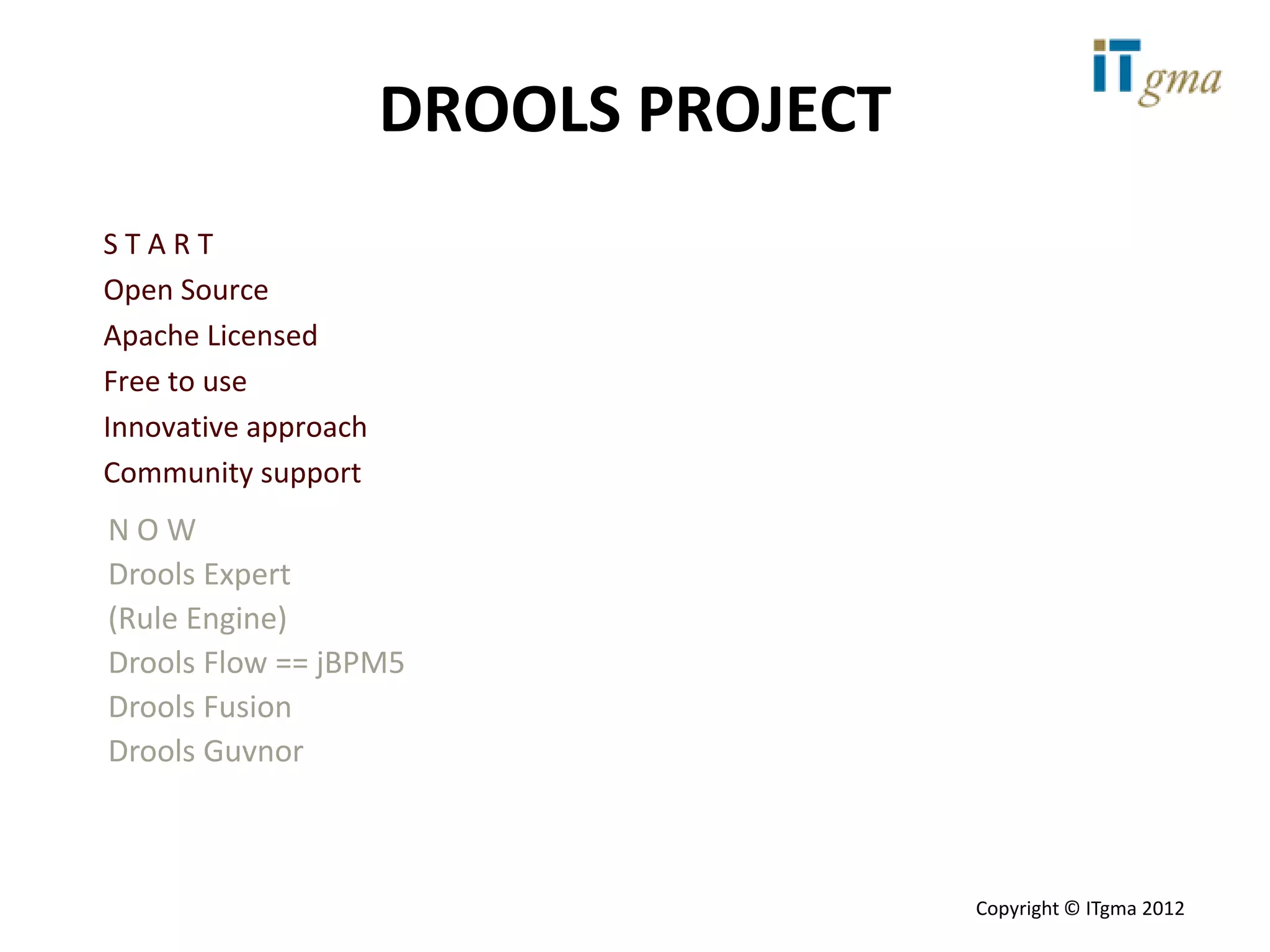 Jboss jbpm and drools 1 introduction to drools architecture | PPT