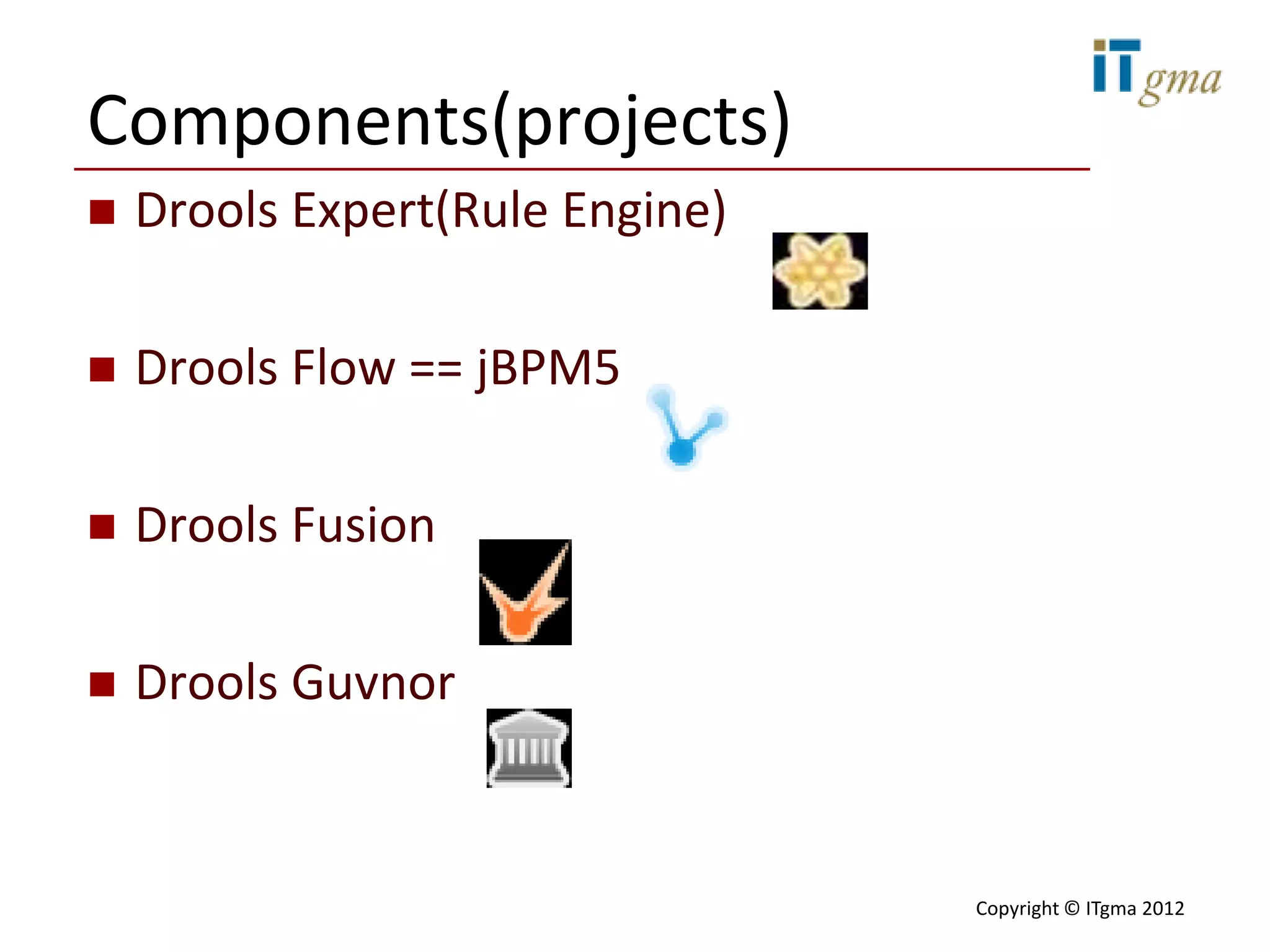 Jboss jbpm and drools 1 introduction to drools architecture | PPT