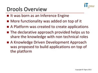 Jboss jbpm and drools 1 introduction to drools architecture | PPT