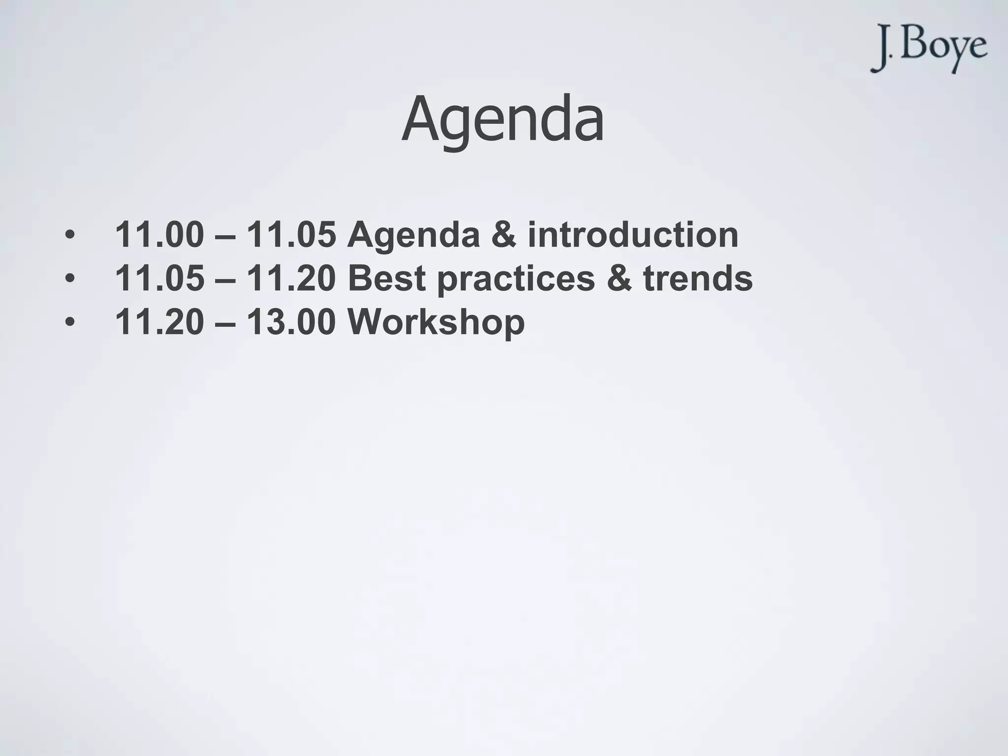 UCL / JBoye CMS workshop | PPT