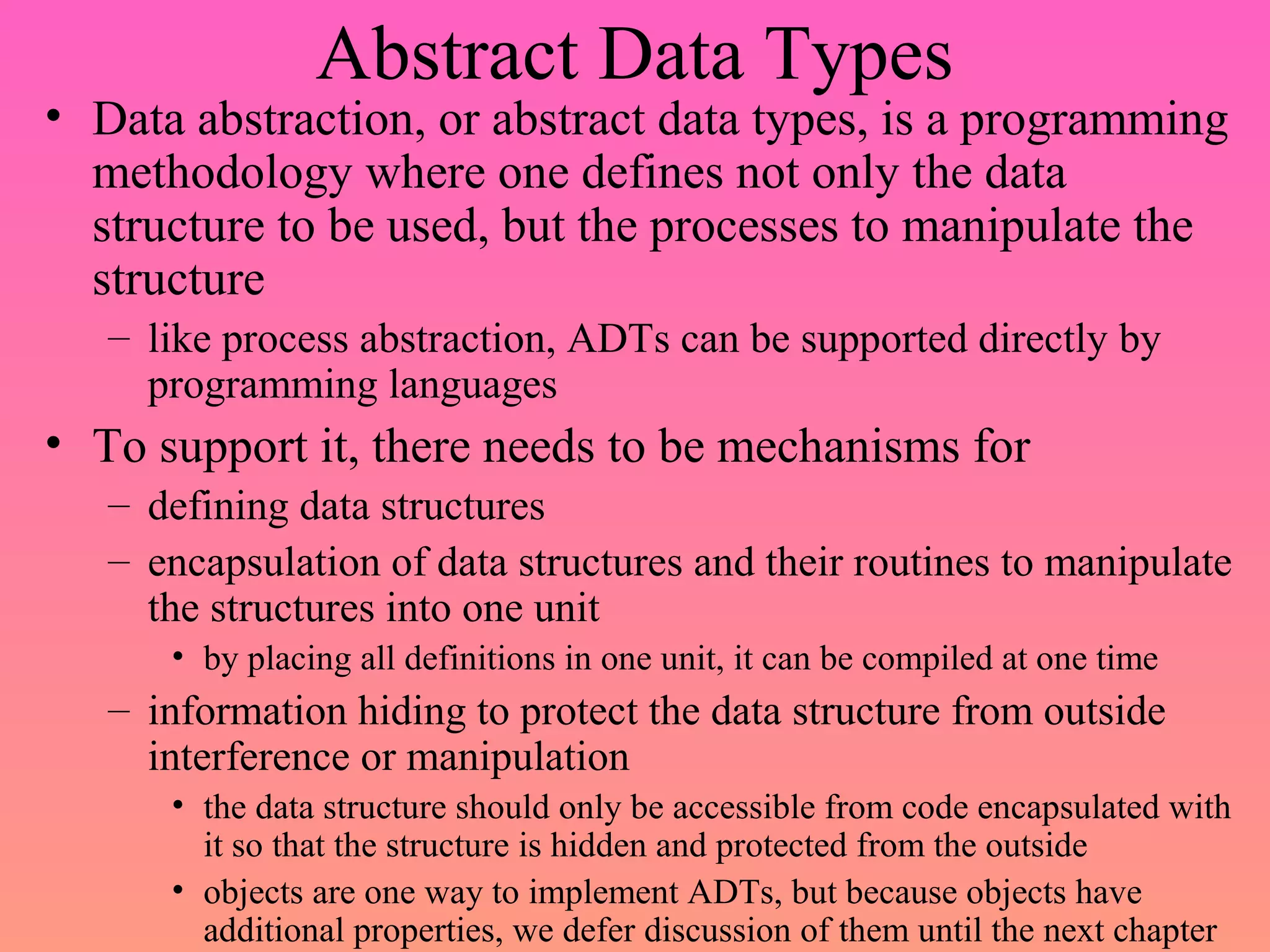 Abstract data types | PPT