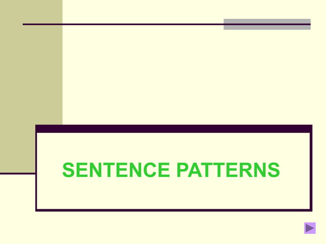 Patterns of Sentences | PPT | Free Download