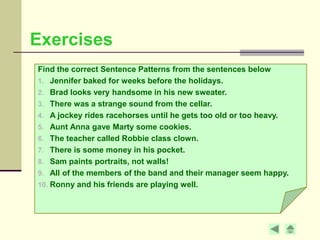 Patterns of Sentences | PPT