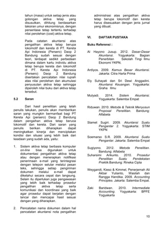 PENCATATAN AKUNTANSi yang digunakan dalam PT.KAI (persero) | PDF