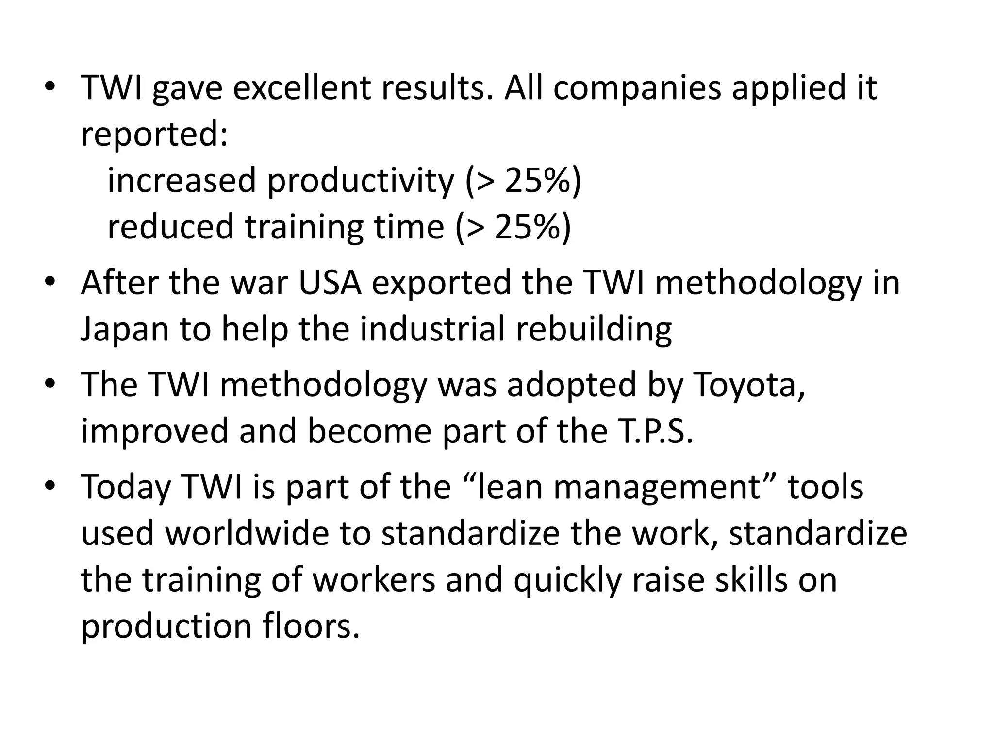 Developing Job Breakdown Sheets according TWI methodology | PPTX