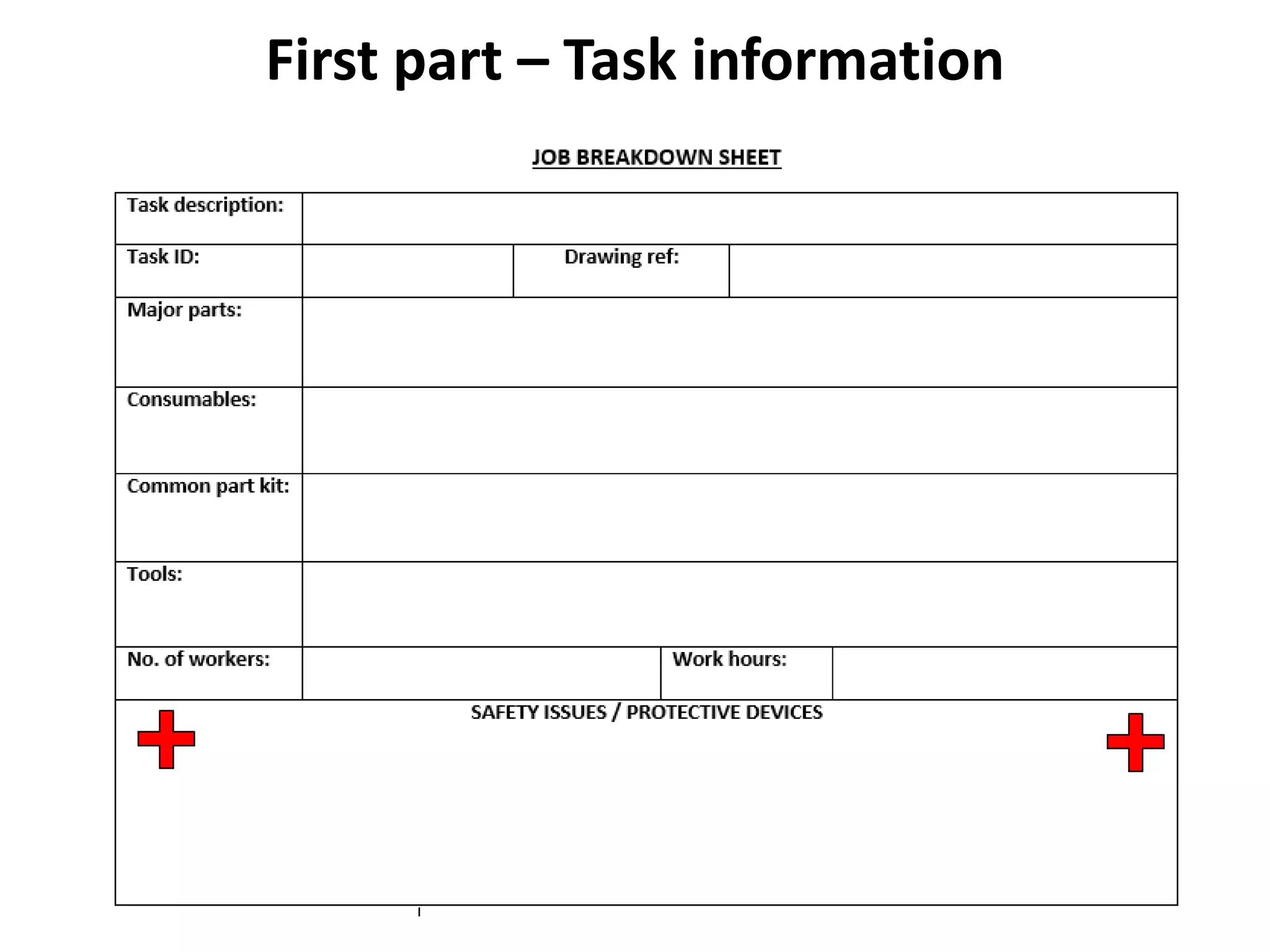 Developing Job Breakdown Sheets according TWI methodology | PPTX