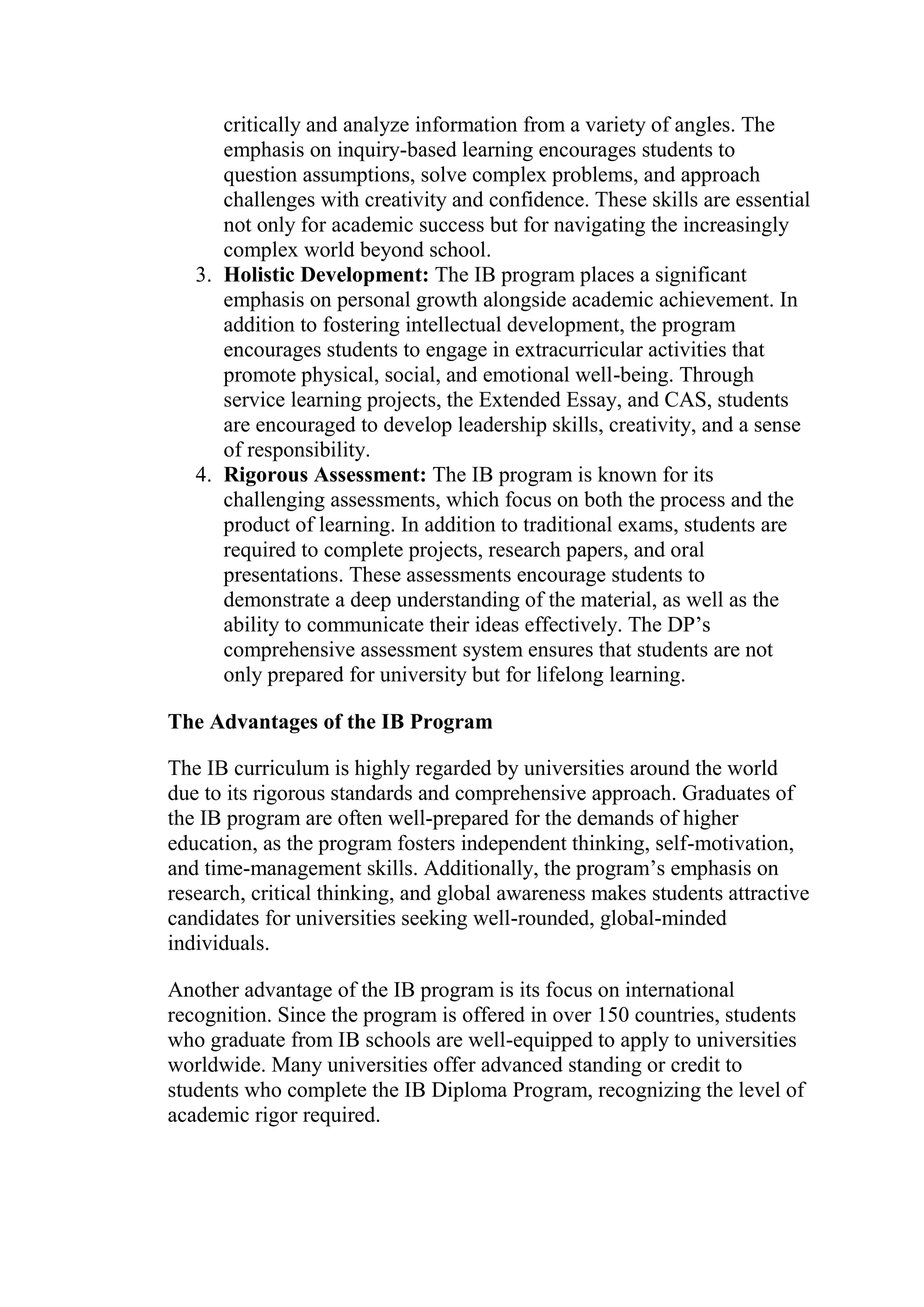 IB Curriculum: Shaping Global Citizens for a Dynamic Future | PDF