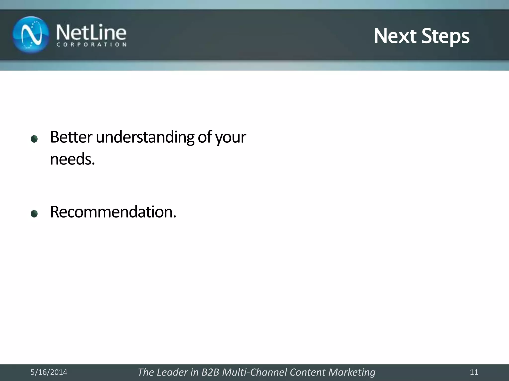 NetLine Sales Presentations | PPT