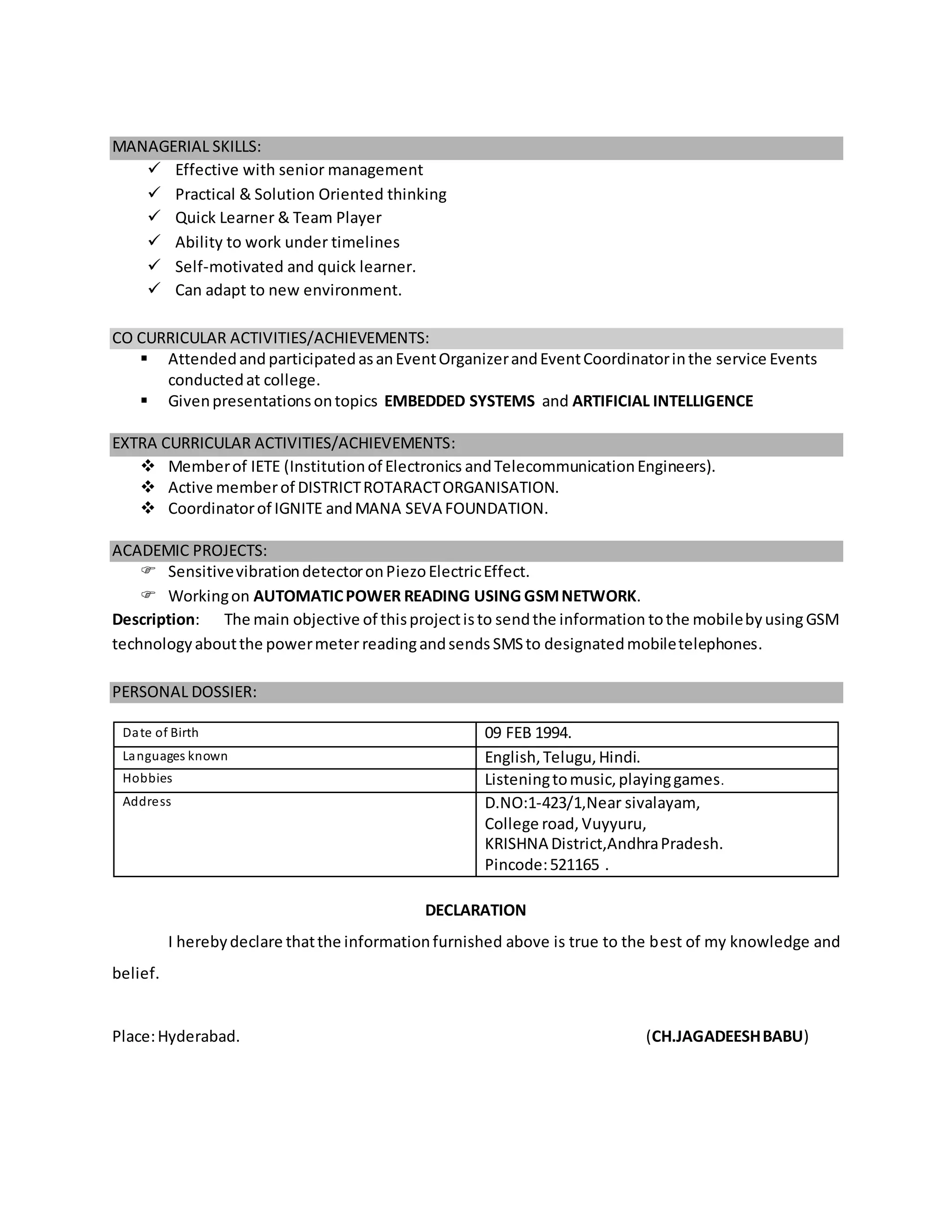 CV | DOCX | College Education | Education