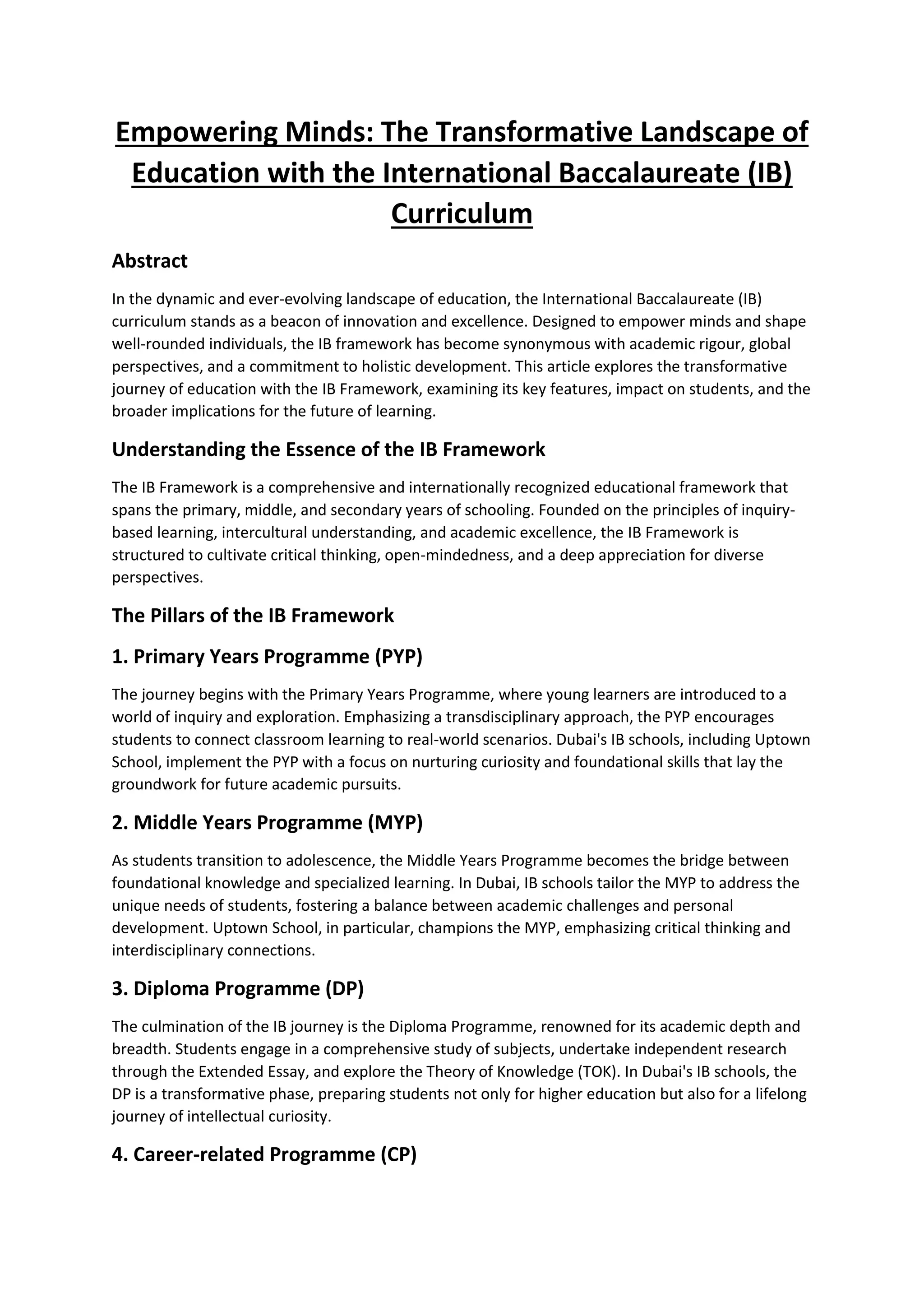 Empowering Minds: The Transformative Landscape of Education with the ...