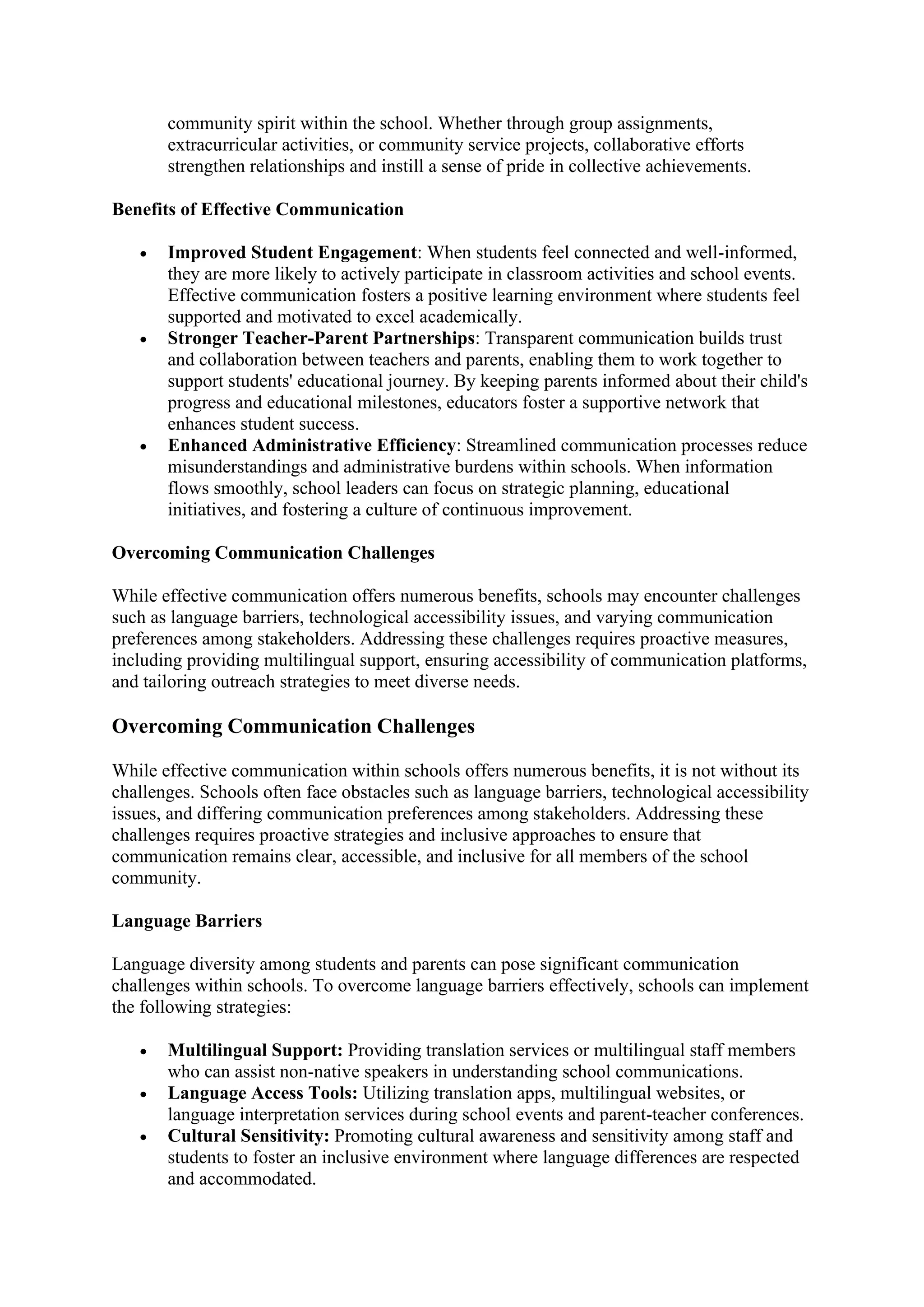 Enhancing Communication in Schools: Strategies for Effective Student ...