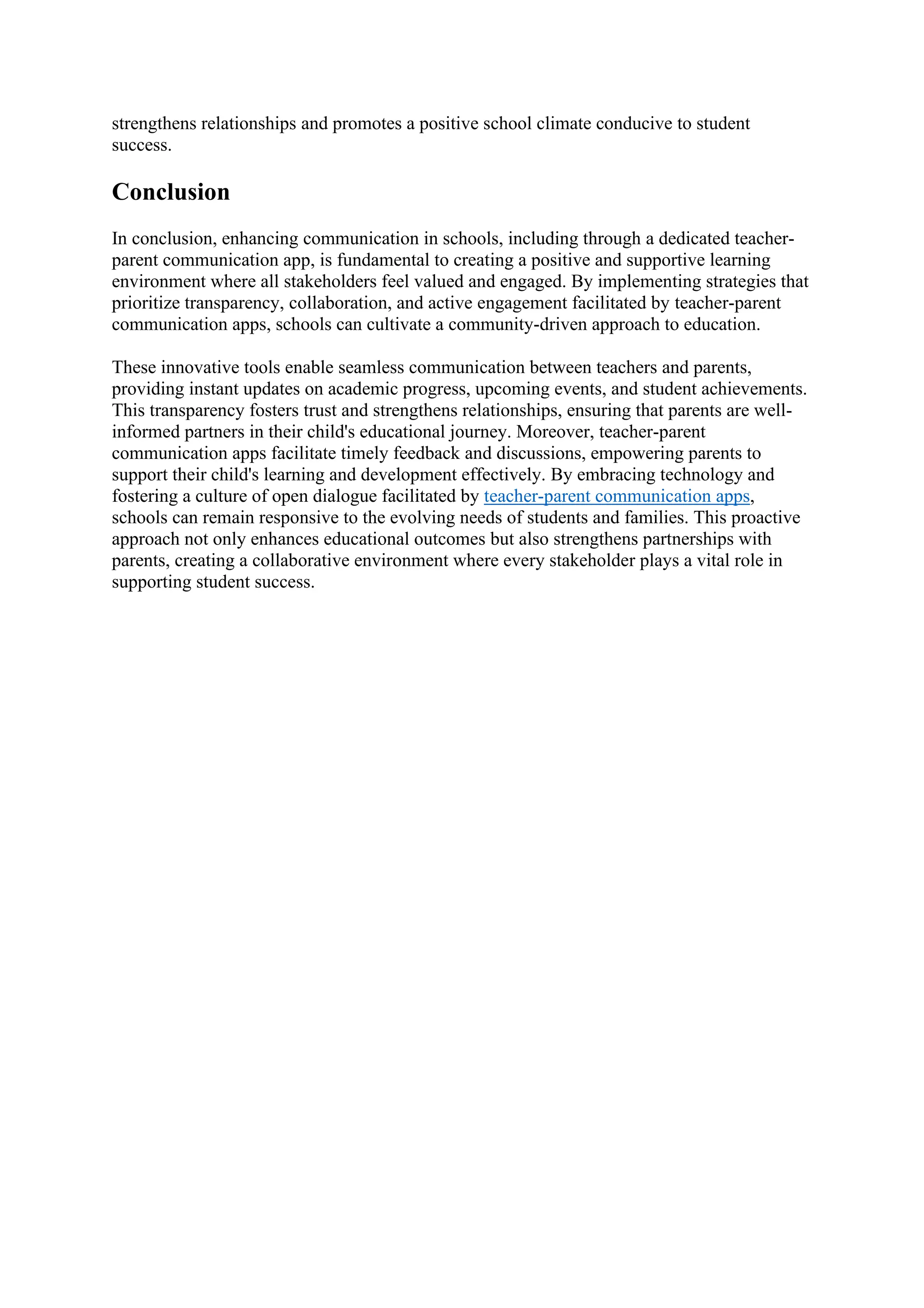 Enhancing Communication in Schools: Strategies for Effective Student ...