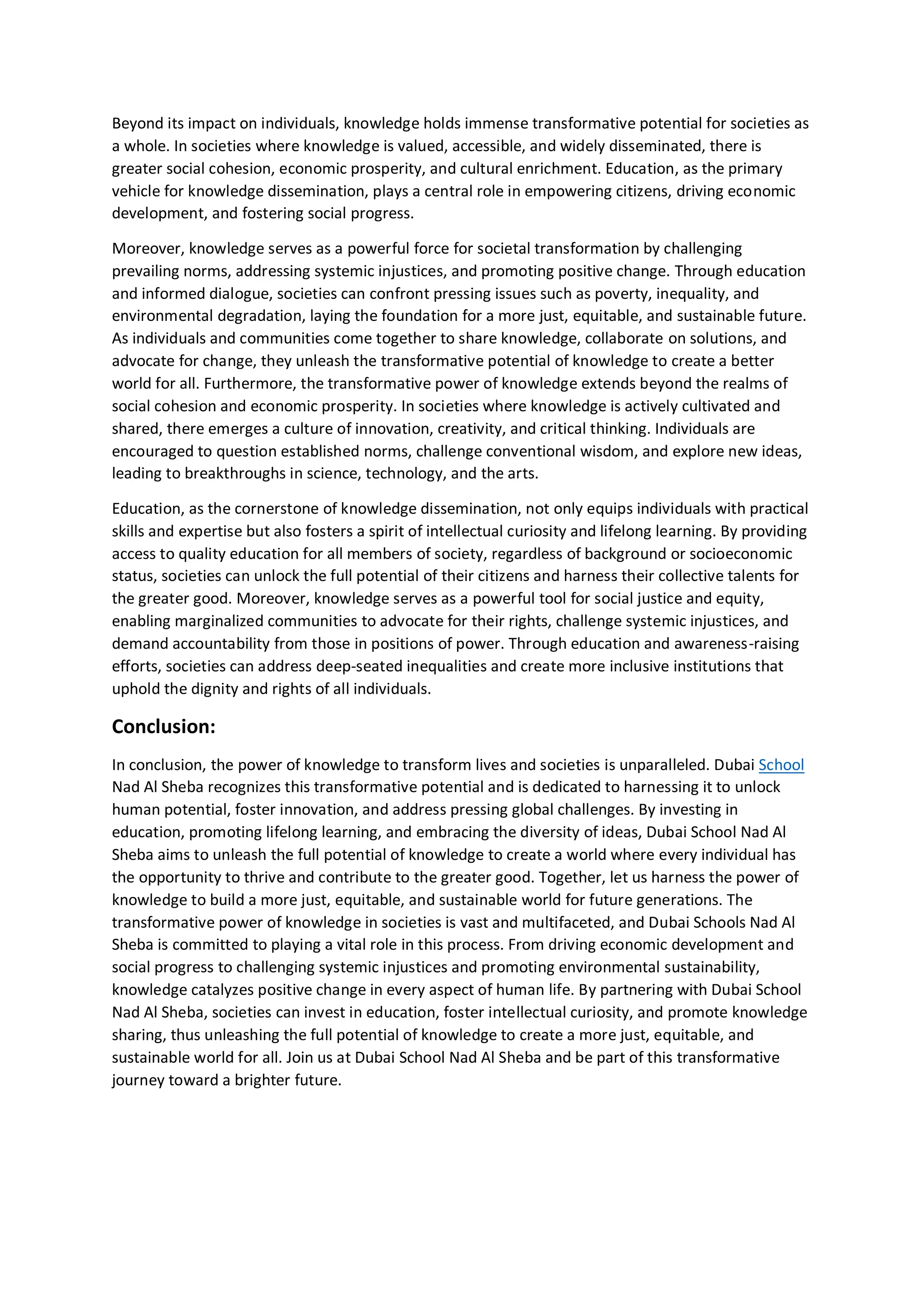 The Power of Knowledge: Unleashing the Potential for Personal and ...