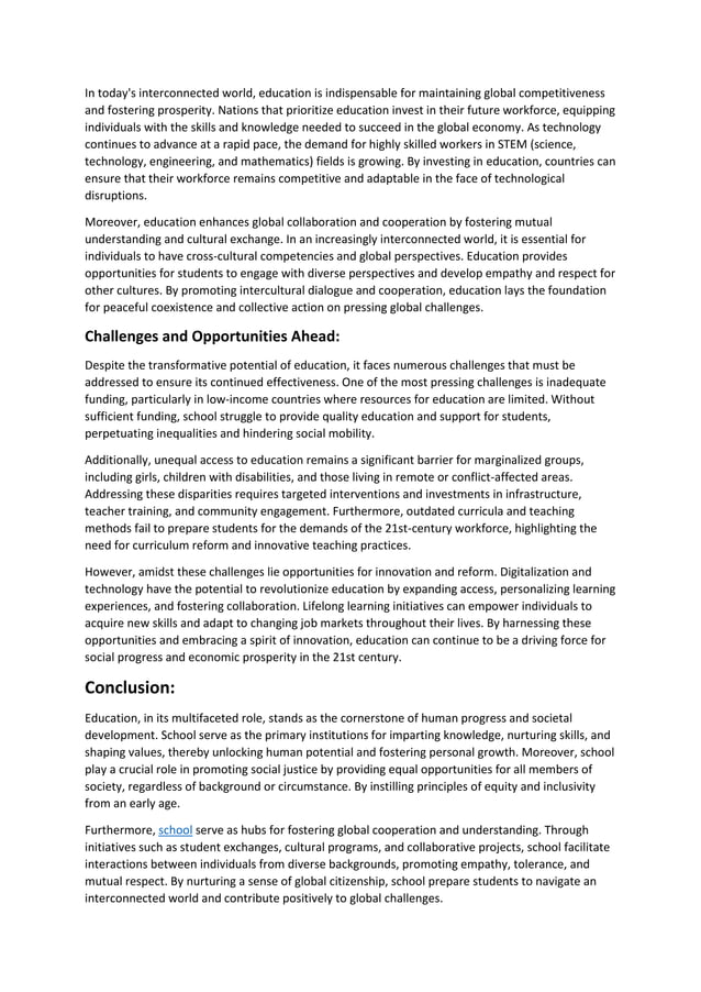 Unlocking Potential The Transformative Power Of Education Pdf