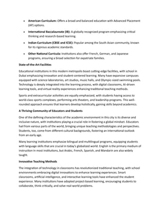 Academic Excellence in Dubai: A Comprehensive Guide to Education | PDF