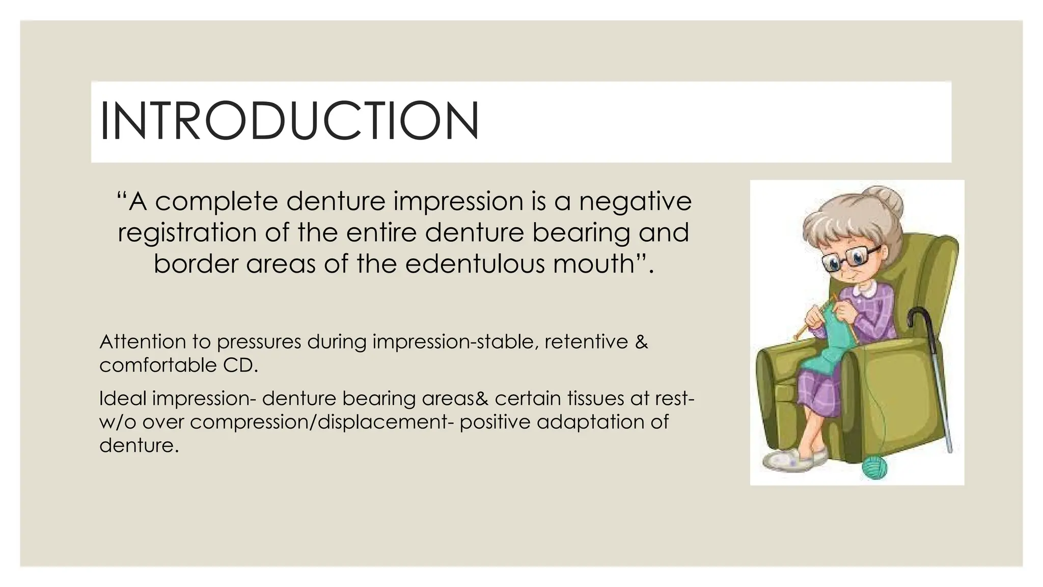 different spacers used in complete denture impressions | PPTX