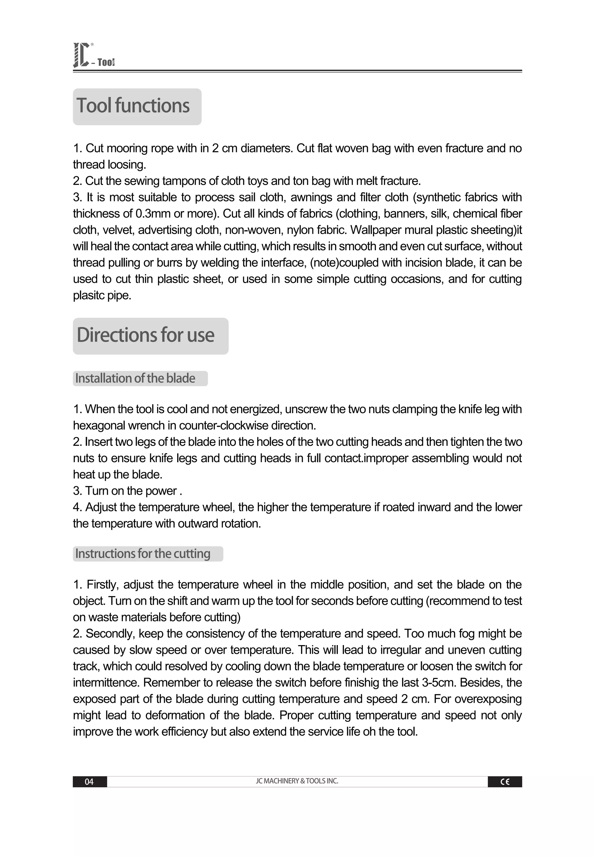 Hot Knife Cutter JC-tool.com