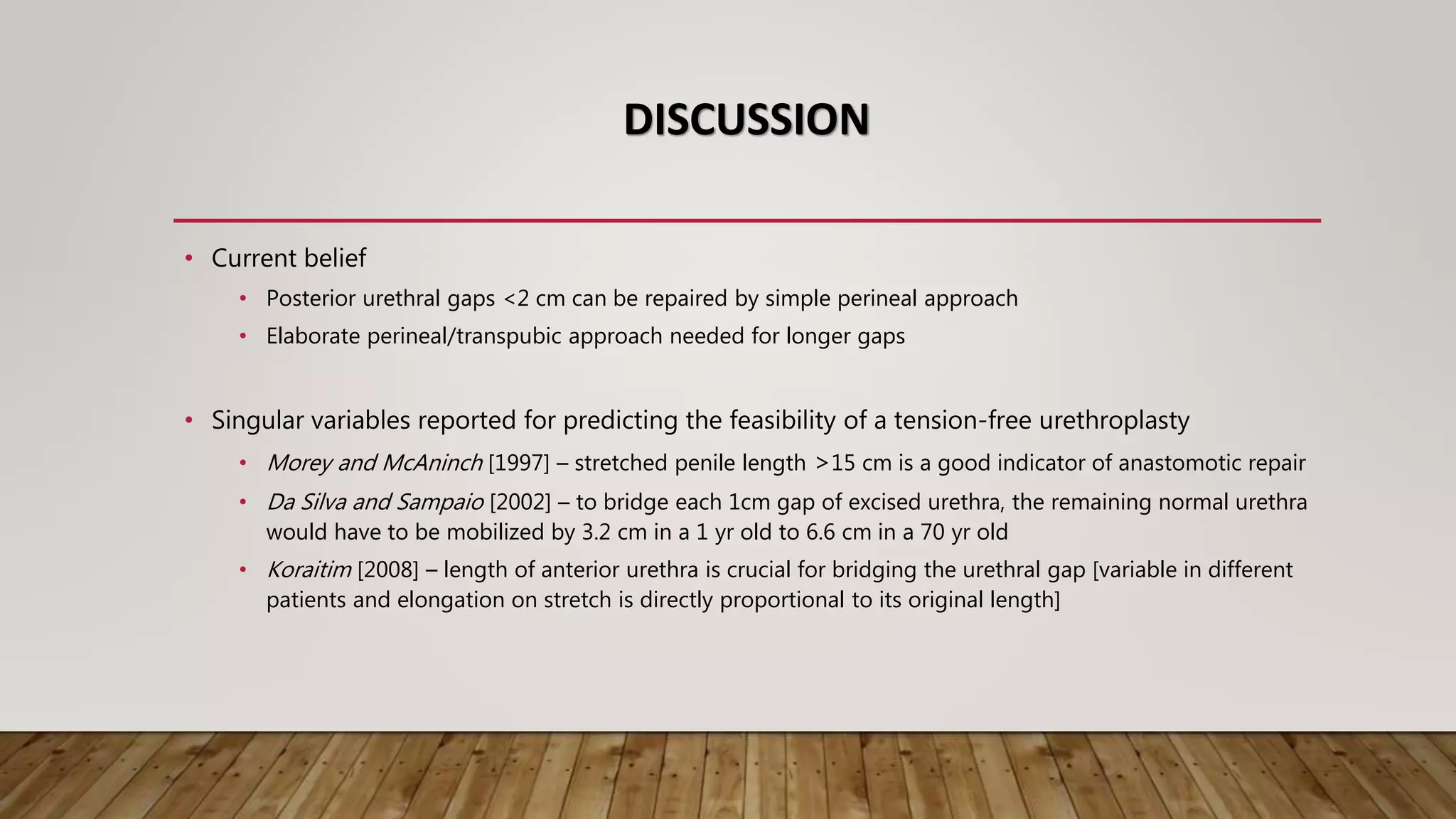 Surgical outcomes of post traumatic posterior urethral strictures in ...