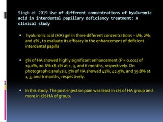To evaluate the clinical efficacy of enhancing deficient interdental ...