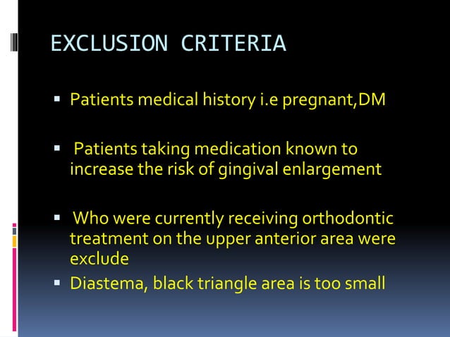To evaluate the clinical efficacy of enhancing deficient interdental ...