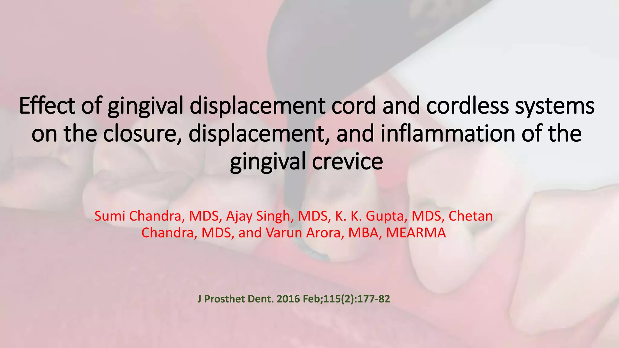 gingival retraction methods | PPTX