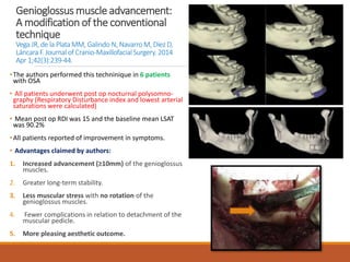 Genioglossus muscle advancement and simultaneous sliding genioplasty in ...