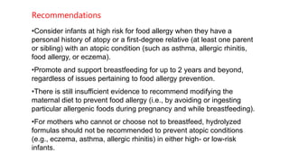 Dietary exposure and allergy prevention in high risk infants | PPTX