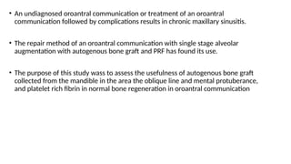 Oral antral Communication in maxillofacial | PPTX
