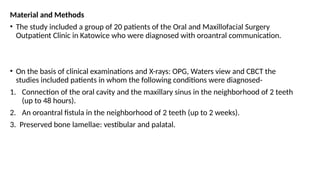 Oral antral Communication in maxillofacial | PPTX
