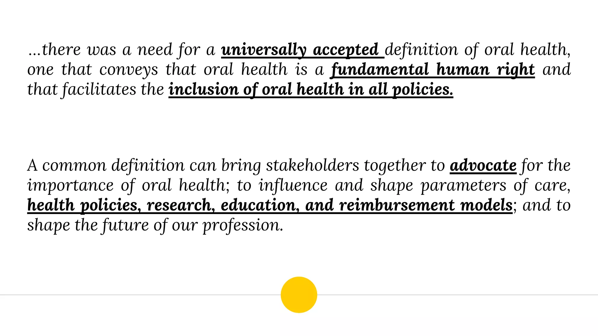 New definition of oral health | PPT