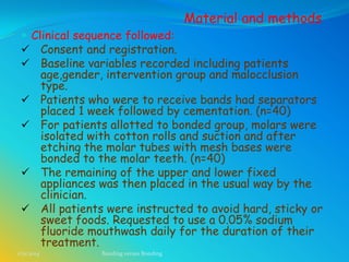 Banding versus bonding of molar bands in fixed Orthodontic treatment ...