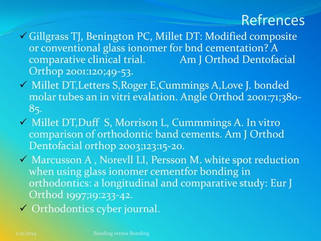 Banding versus bonding of molar bands in fixed Orthodontic treatment ...