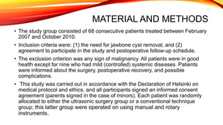 Journal Club on Clinical comparison of ultrasonic surgery and ...