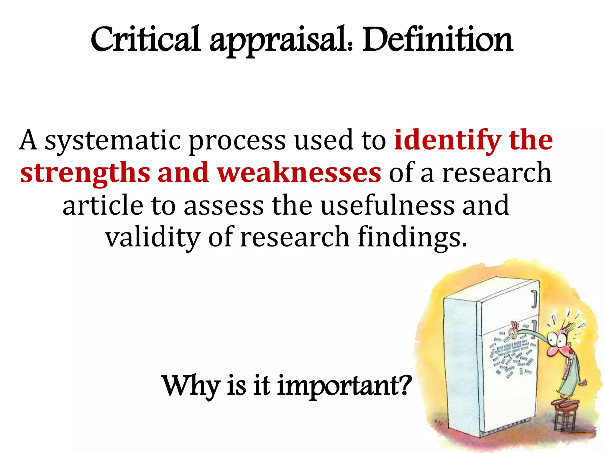 Critical appraisal of a journal article | PPTX