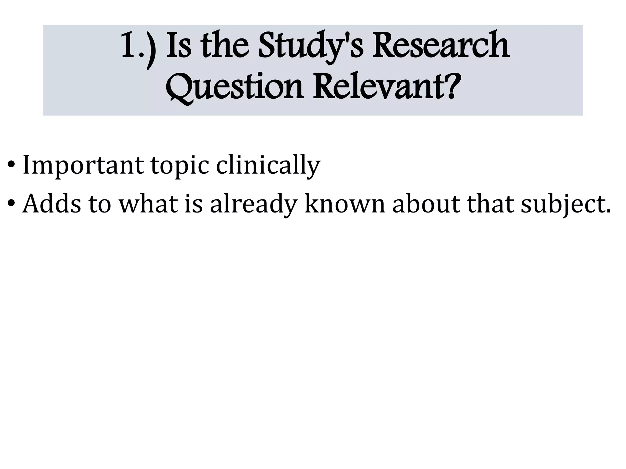 Critical appraisal of a journal article | PPTX