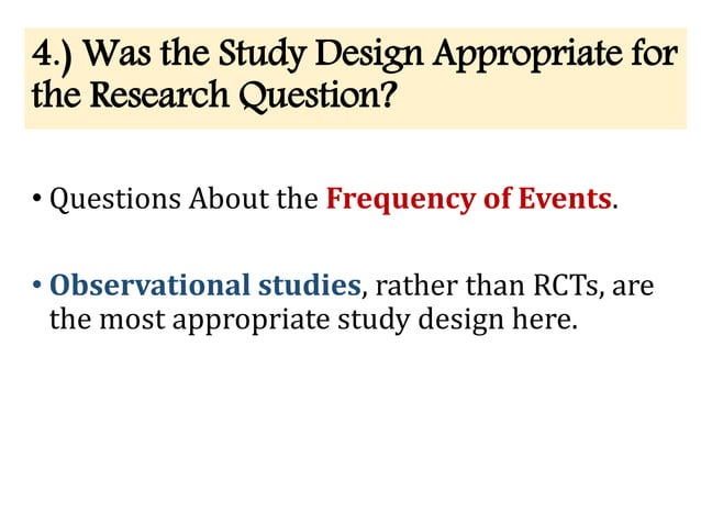 Critical appraisal of a journal article | PPTX | Medical Health