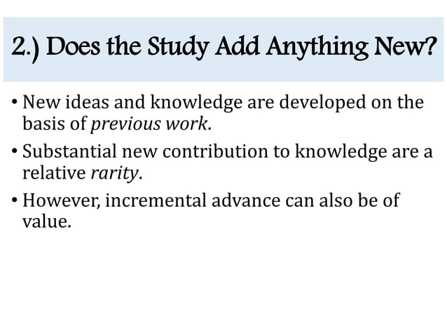 Critical appraisal of a journal article | PPTX | Medical Health