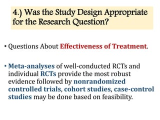 Critical appraisal of a journal article | PPTX