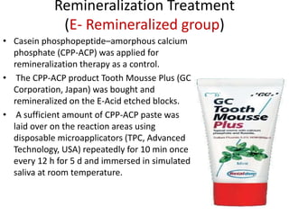 Article presentation: enamel repair with amorphous ceramics | PPTX