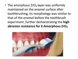 Article presentation: enamel repair with amorphous ceramics | PPTX