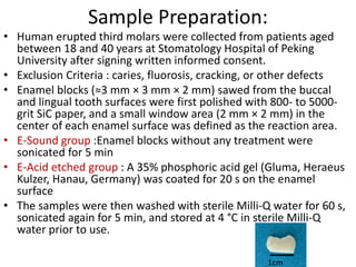 Article presentation: enamel repair with amorphous ceramics | PPTX