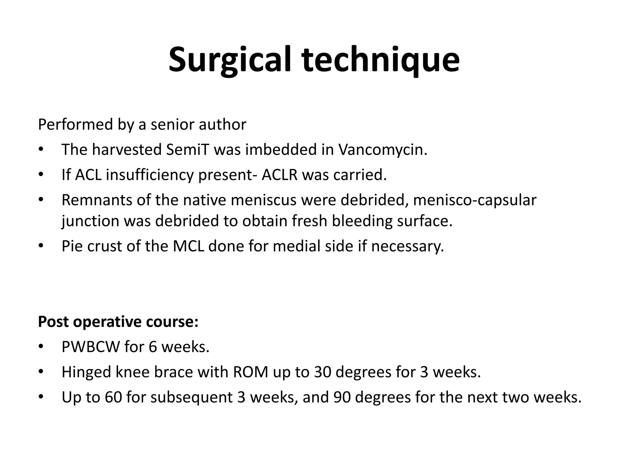 MENISCAL TRANSPLANT | PPTX