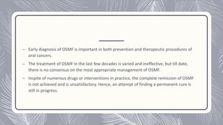 OSMF treatment of various stages- Journal Club | PPT
