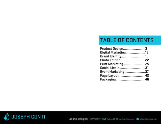 Joseph Conti Design Portfolio | PPT