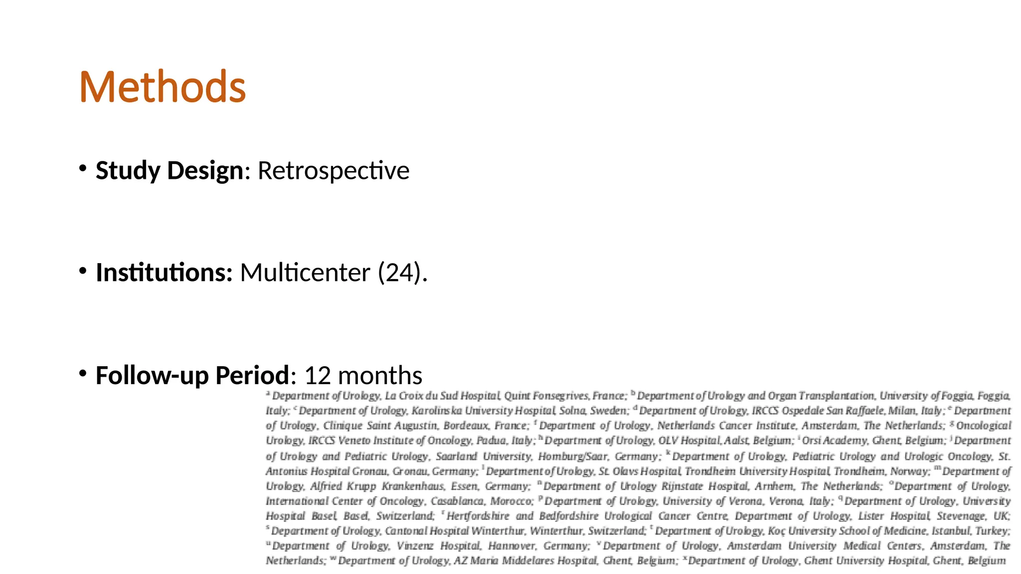 Journal Analysis Of Robot Assisted Radical Cystectomy Pptx