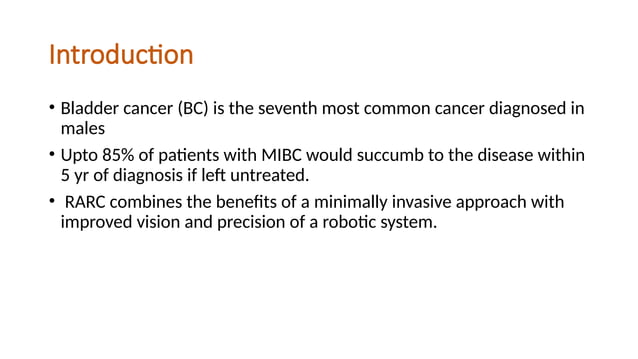 Journal Analysis Of Robot Assisted Radical Cystectomy Pptx