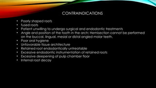 HEMISECTION INMOLAR TOOTH AND PREMOLAR TOOTH | PPTX