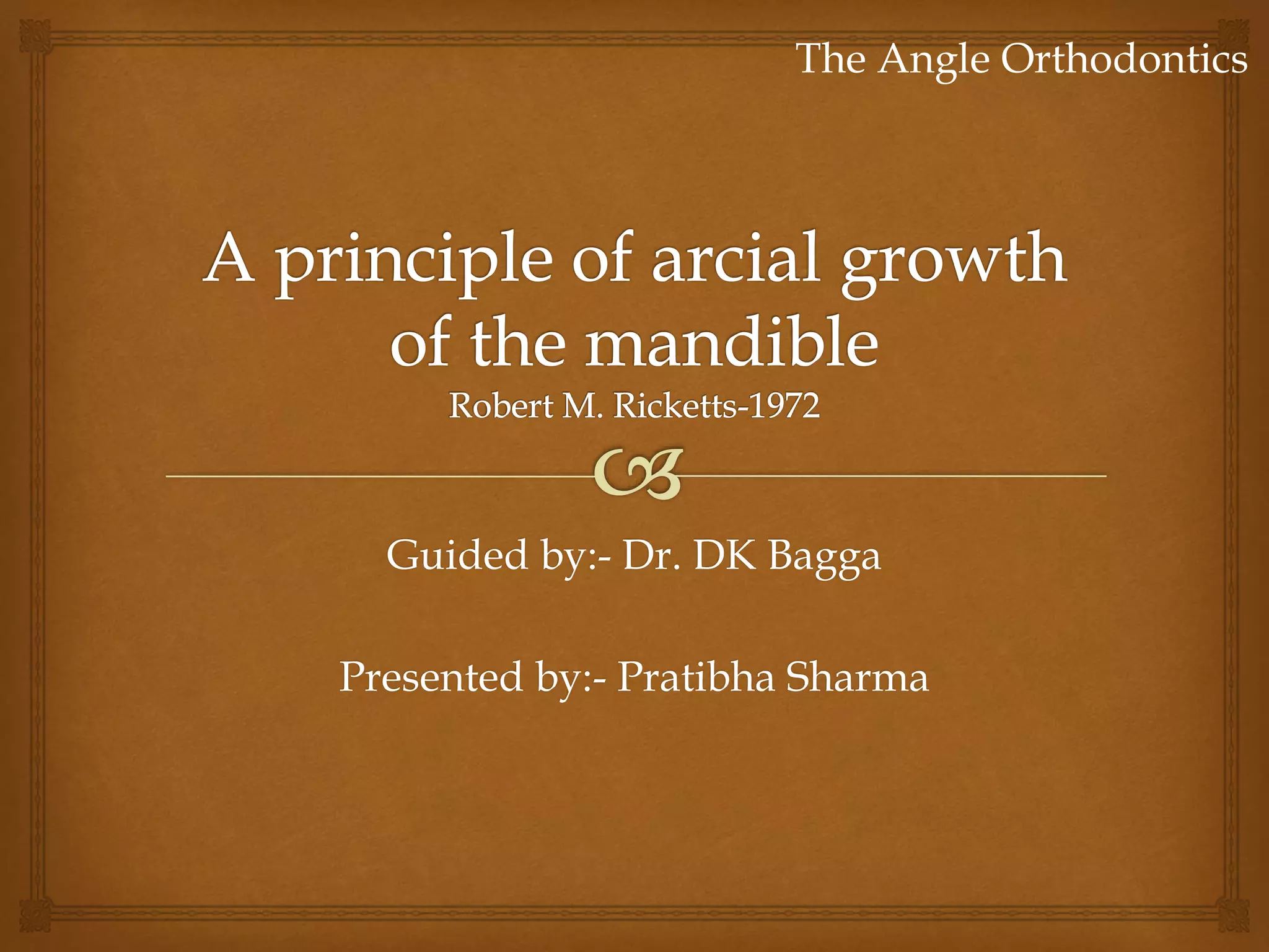 Ricketts arcial growth curve | PPTX