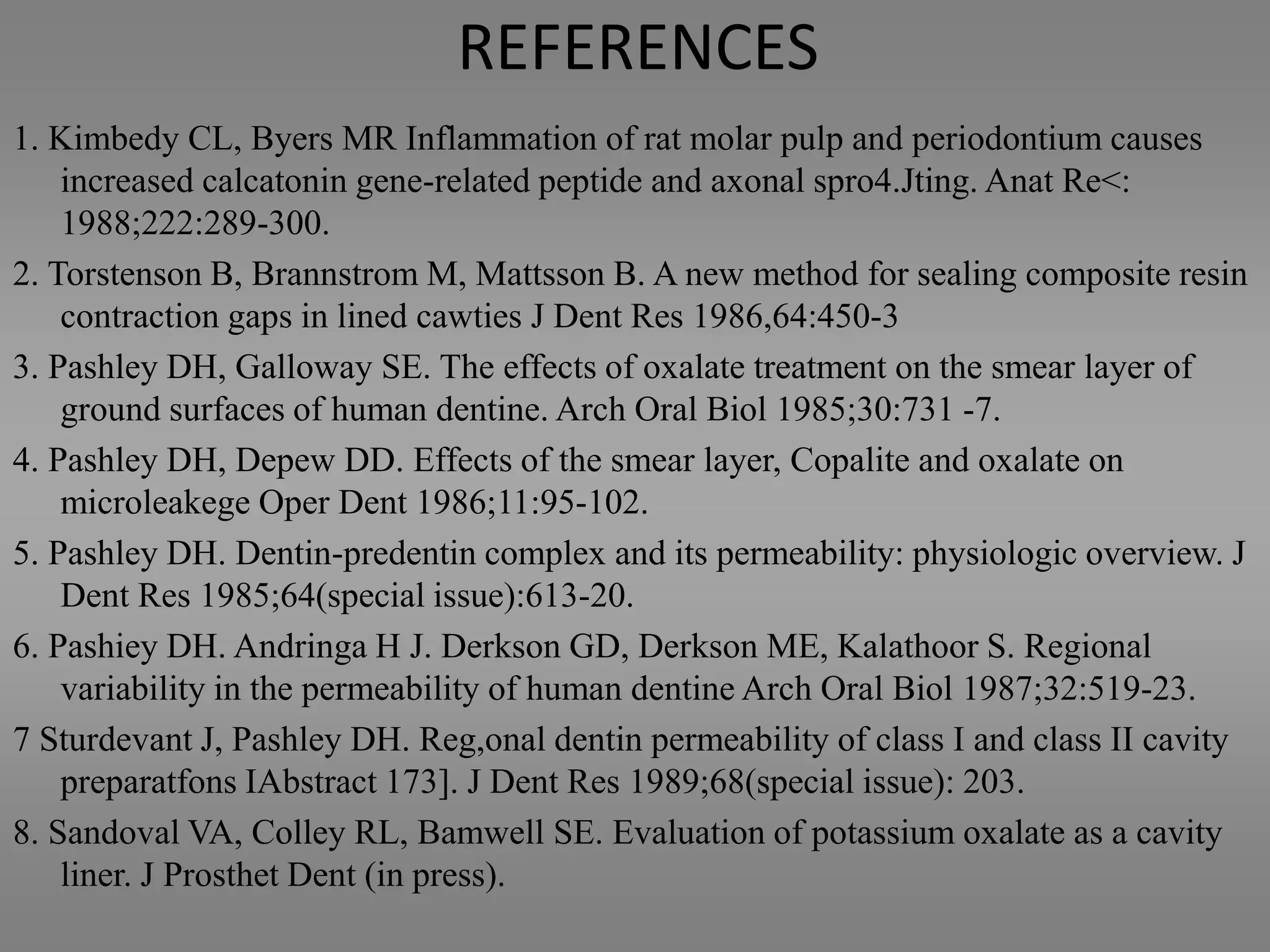 David H Pashley: Clinical considerations of microleakage | PPTX