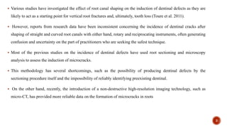 Micro-computed tomographic assessment of dentinal microcrack formation ...